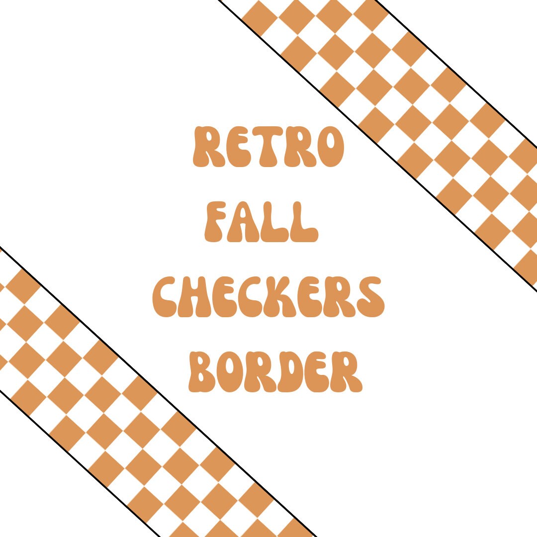 Retro Fall Checkers Bulletin Border - Etsy