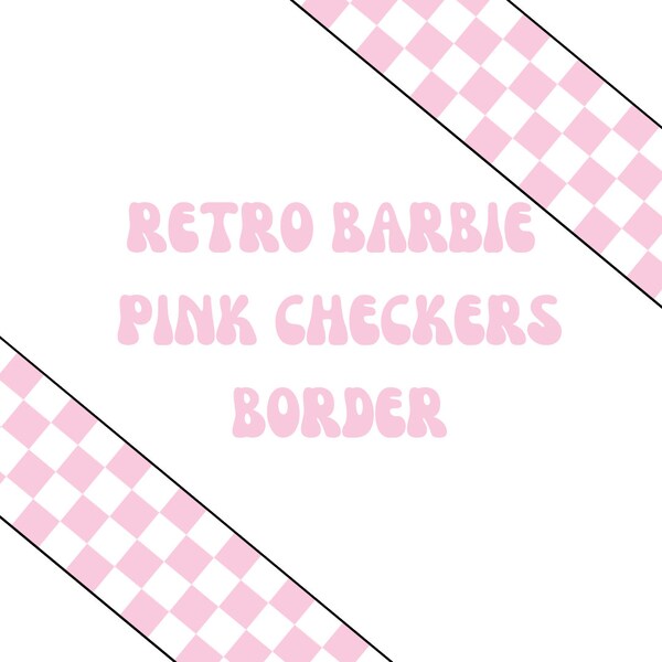 Barbie Pink Border - Etsy