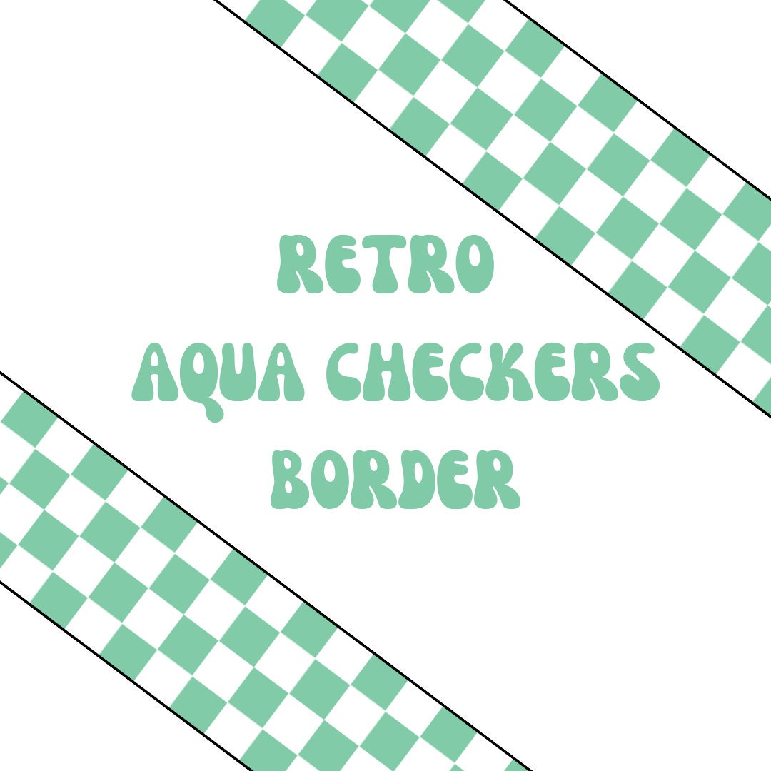 Retro Checkers Bulletin Borders - Etsy