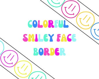 Smiley Face Pastel Bulletin Board Border, Classroom Decor - Etsy