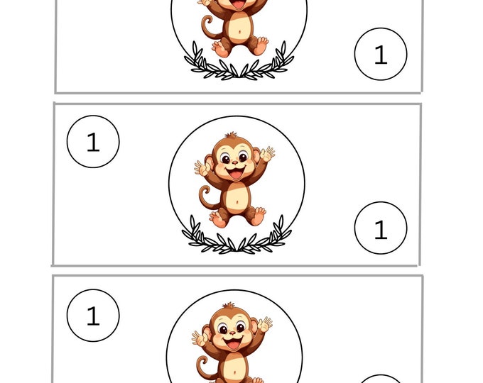 Monkey Prop Bills | Kids | Cash Budget | Animal Mom Bucks - Etsy