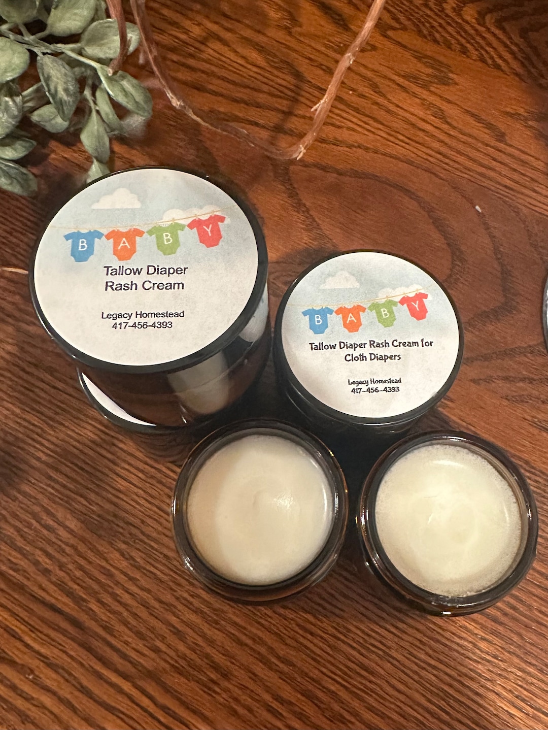 Tallow Based Diaper Rash Cream for Cloth Diapers or Disposable Diapers ...