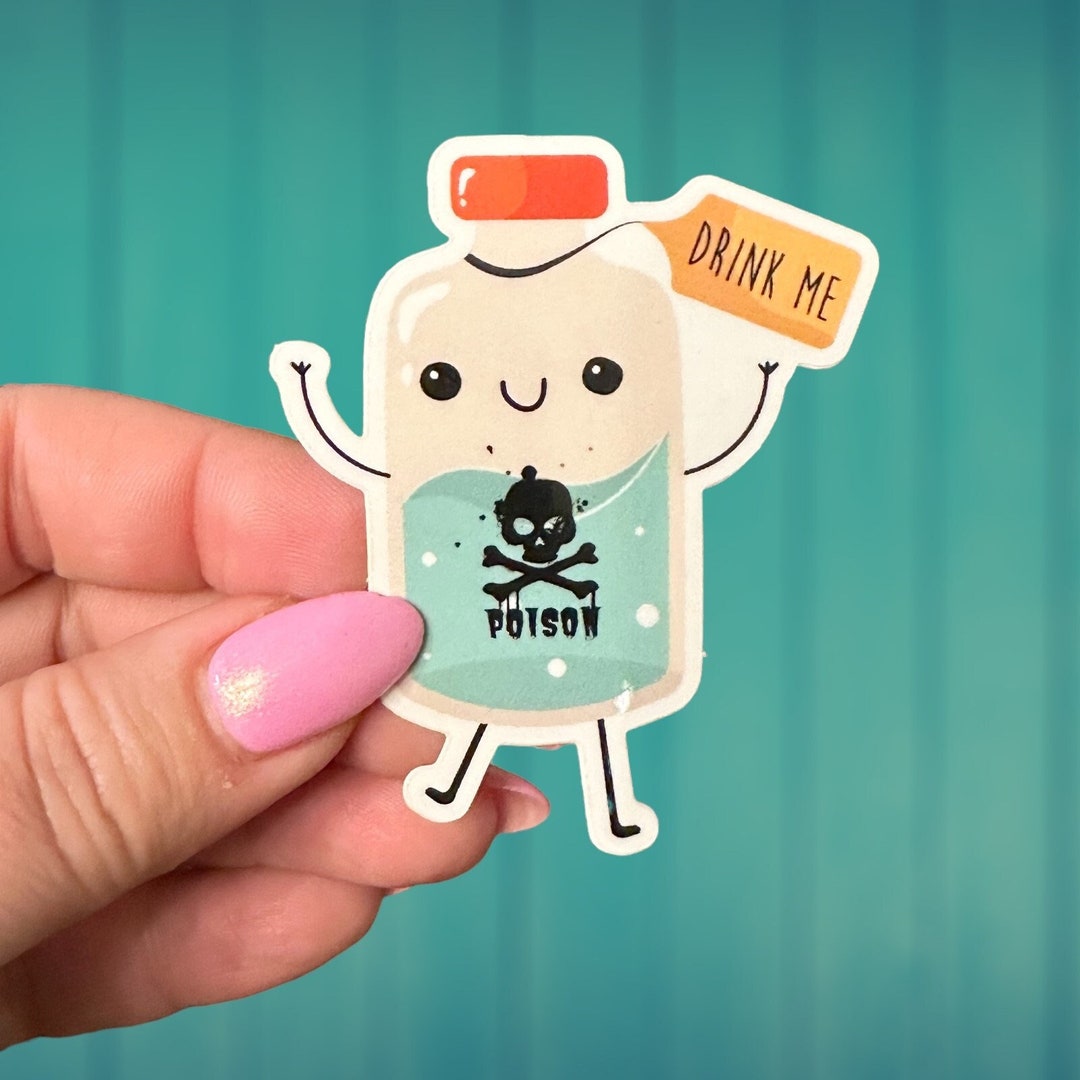 Drink Poison / Funny Drink Poison Sticker / Water Bottle Sticker ...
