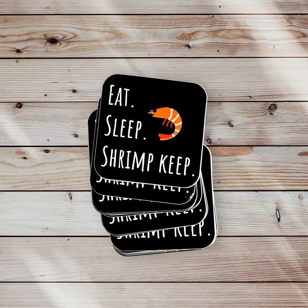 Shrimp Sticker / Cherry Shrimp Sticker / Eat Sleep Shrimp Keep / Shrimp ...