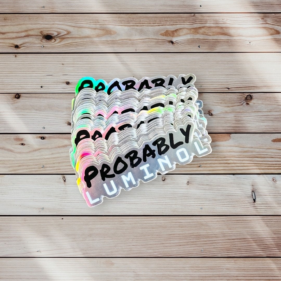 True Crime Sticker: Probably Luminol, Water Bottle Decal - Etsy