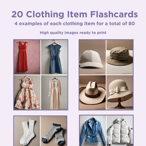 20 Cute Clothes Printable Flashcards - Flashcards for Kids and Teachers ...