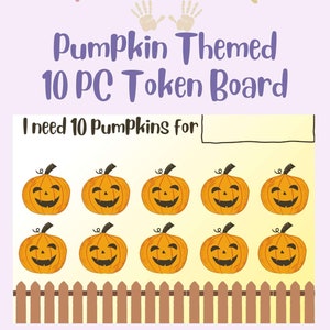Spooky Halloween Pumpkin 10 Pc Printable Token Economy System Halloween ...