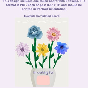 Flower Themed Token Board, Token Economy Token System Reward Board ...