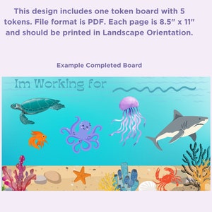 Ocean Themed Token Board, Token Economy Token System Reward Board ...