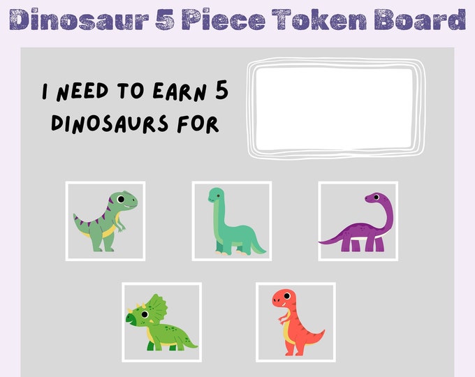 Dinosaur Themed Token Board, Token Economy Token System Reward Board ...