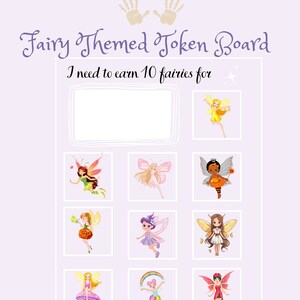 Fairy Themed Token Board, Token Economy Token System Reward Board ...