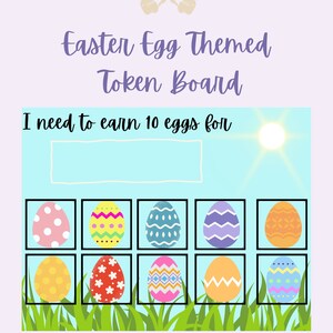 Colorful Easter Egg 10 Piece Print at Home Token Board for Behavior ...