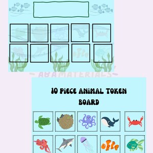 Adorable Ocean Animal Token Board for Kids - Printable Behavior Reward ...
