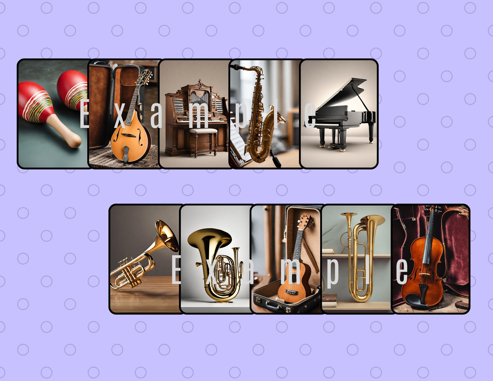 20 Musical Instrument Printable Flashcard Set- Perfect Flashcards for ...