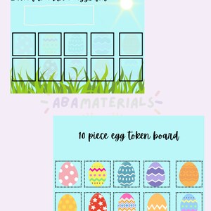Colorful Easter Egg 10 Piece Print at Home Token Board for Behavior ...