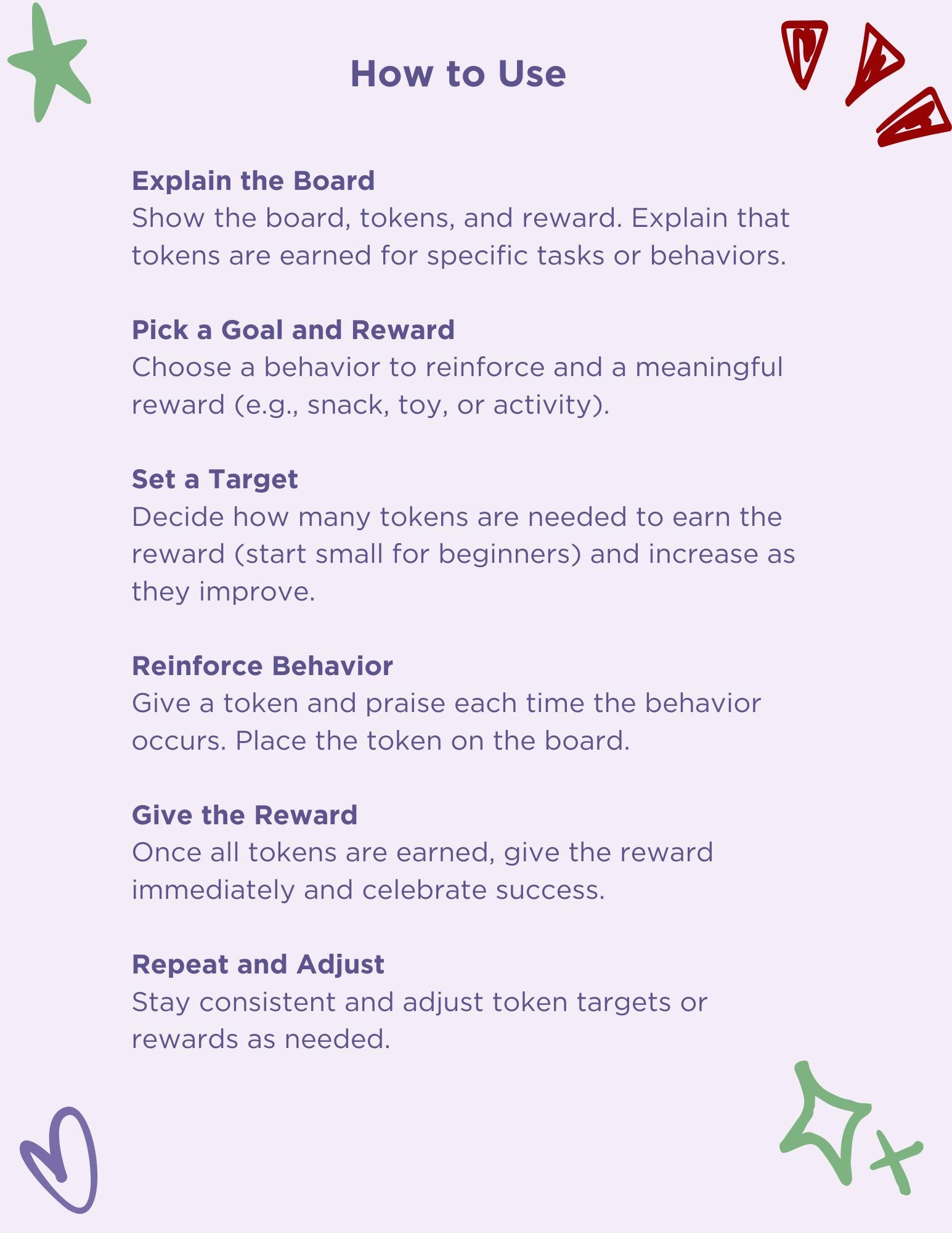 Space Themed Token Board, Token Economy Token System Reward Board ...