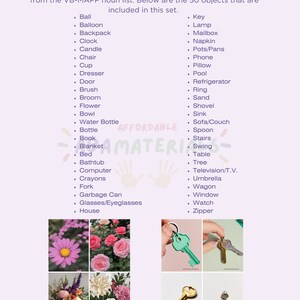 50 Common Object Flashcards- Printable Flashcards, ABA Therapy Material ...