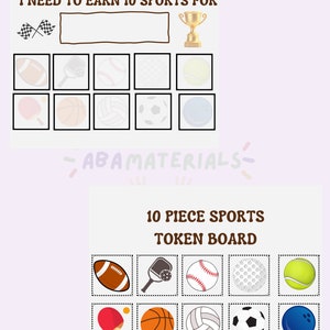 Sports Themed Behavior Reward Chart- Printable Athletic Themed Token ...