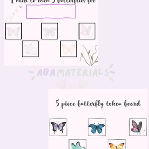 Butterfly Themed Token Board - Printable Springtime Behavior Reward ...