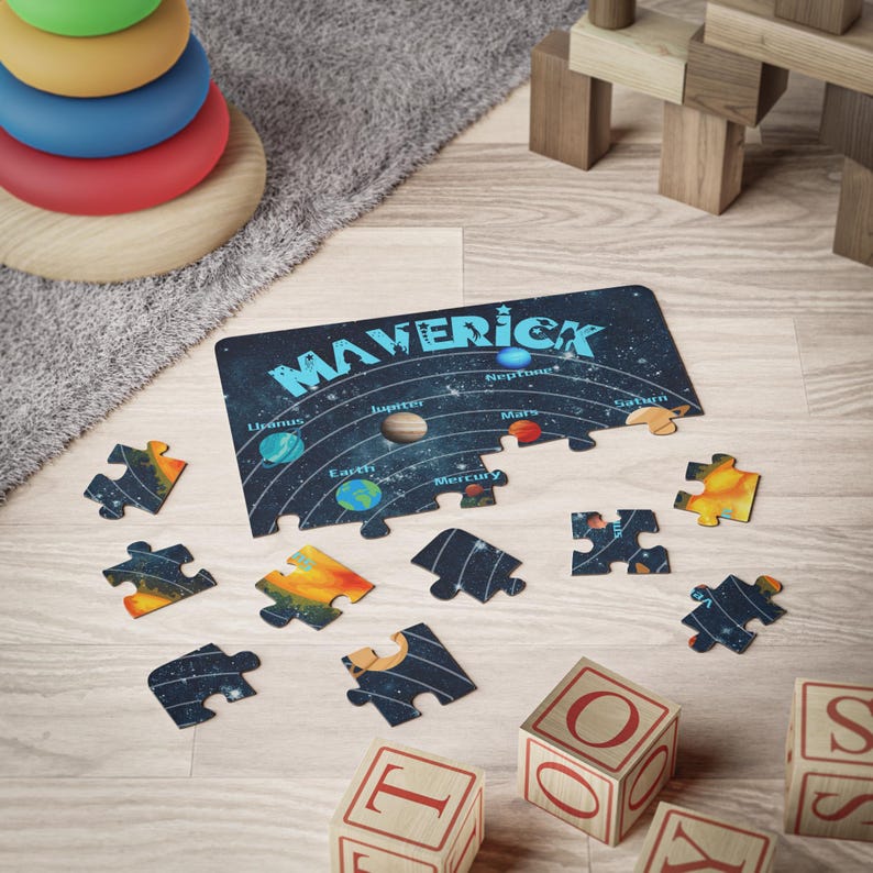 Personalized Space-themed Kids' Puzzle, 30-piece Educational Toy for ...