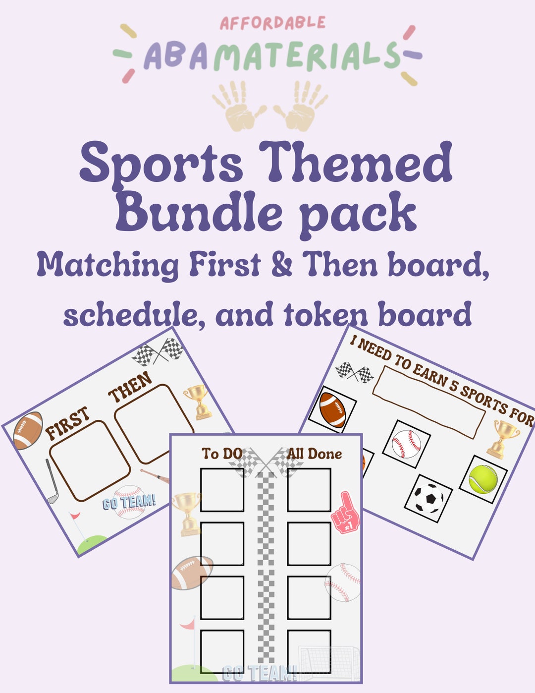 Score Big With Our Sports Bundle! Printable First - Then Board ...