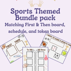Score Big With Our Sports Bundle! Printable First - Then Board ...