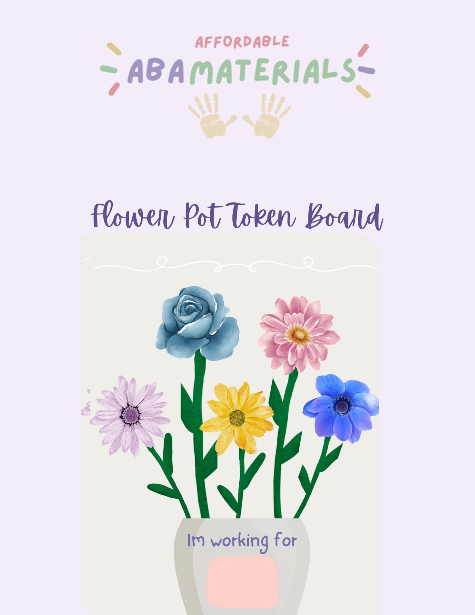 Flower Themed Token Board, Token Economy Token System Reward Board ...