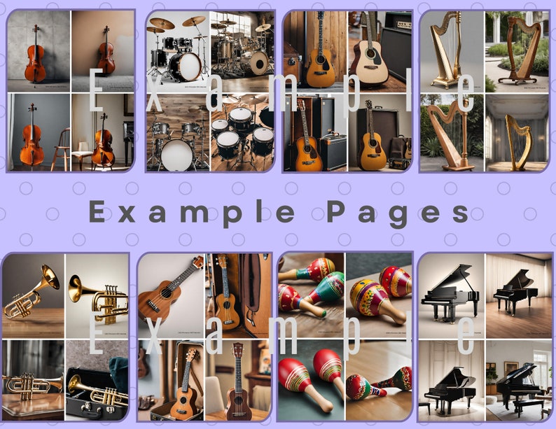 Musical Instrument Printable Flashcards- 20 Picture Cards of ...