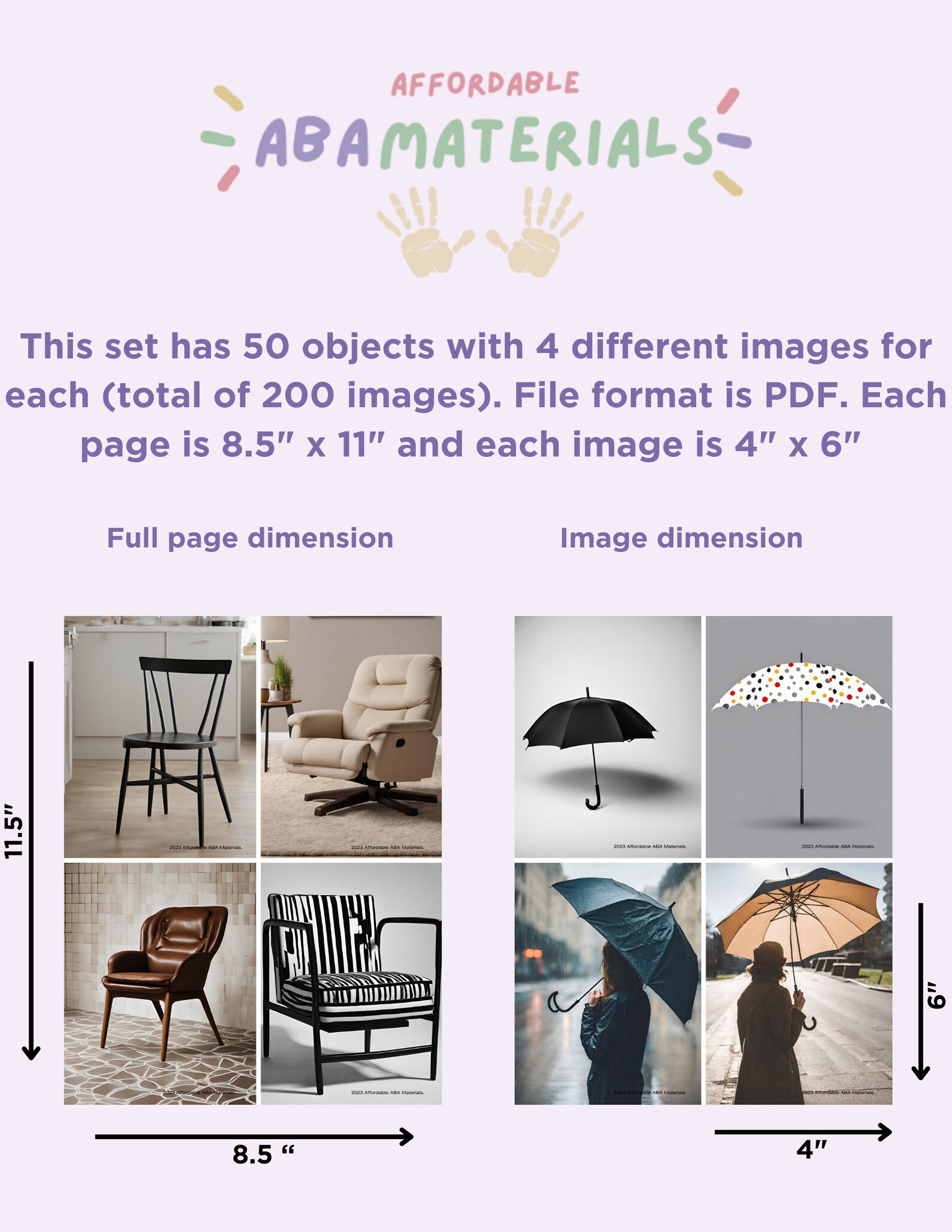 50 Common Object Flashcards- Printable Flashcards, ABA Therapy Material ...