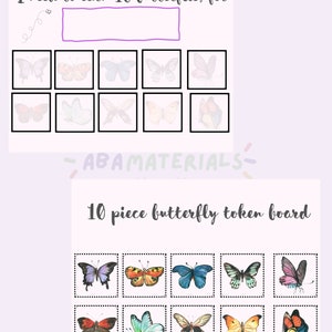 Printable Springtime Behavior Reward Chart- Butterfly Themed Token ...