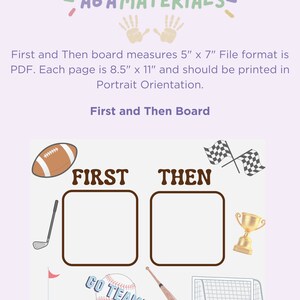 Score Big With Our Sports Bundle! Printable First - Then Board ...