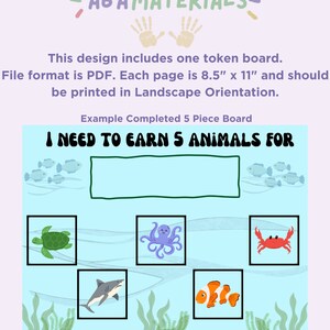 Ocean Animal Themed Token Board - Printable Fun and Functional Behavior ...