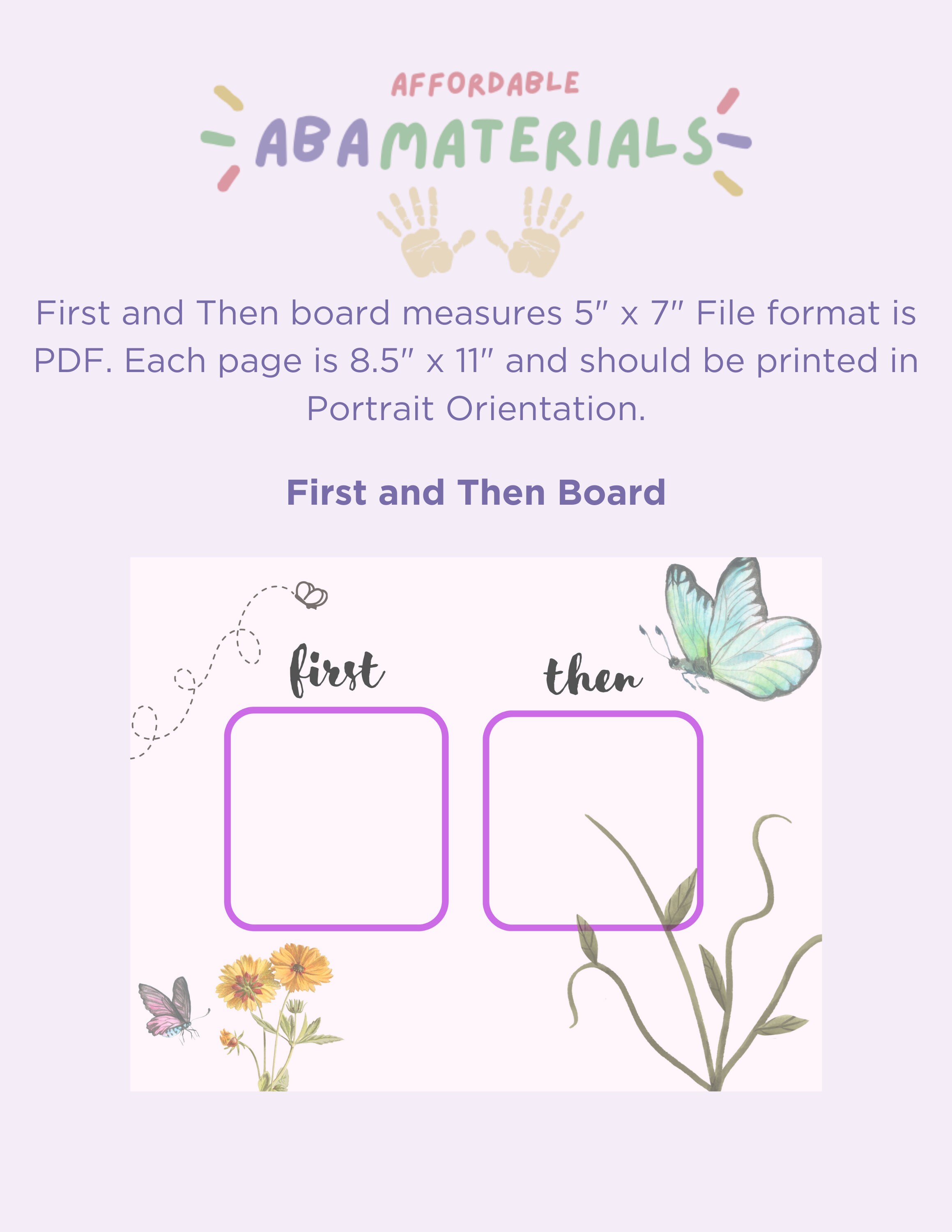 Cute Butterfly Themed MEGA Bundle: Printable First - Then Board ...