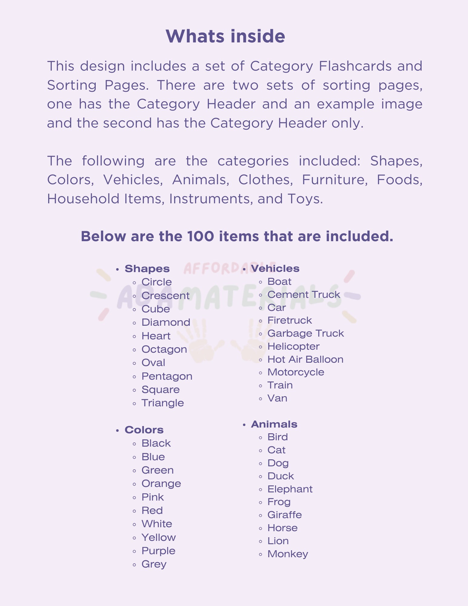 Category Printable Flashcard Bundle: Things That Go Together Set With ...