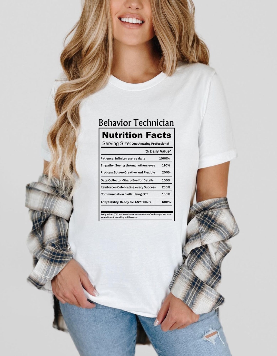 Nutrition Facts T-shirt for Behavior Technician Unisex Tee Perfect Gift ...
