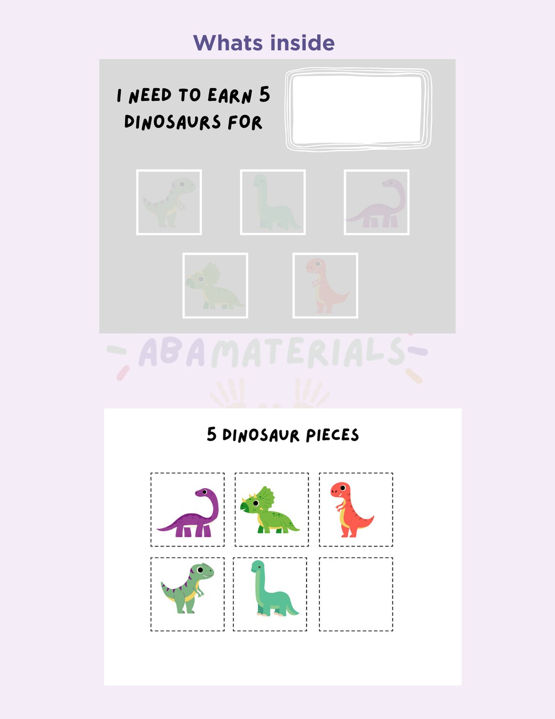 Dinosaur Themed Token Board, Token Economy Token System Reward Board ...