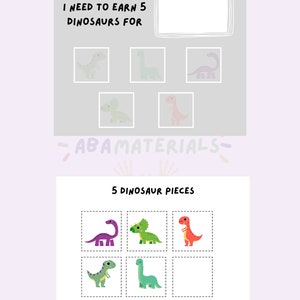 Dinosaur Themed Token Board, Token Economy Token System Reward Board ...