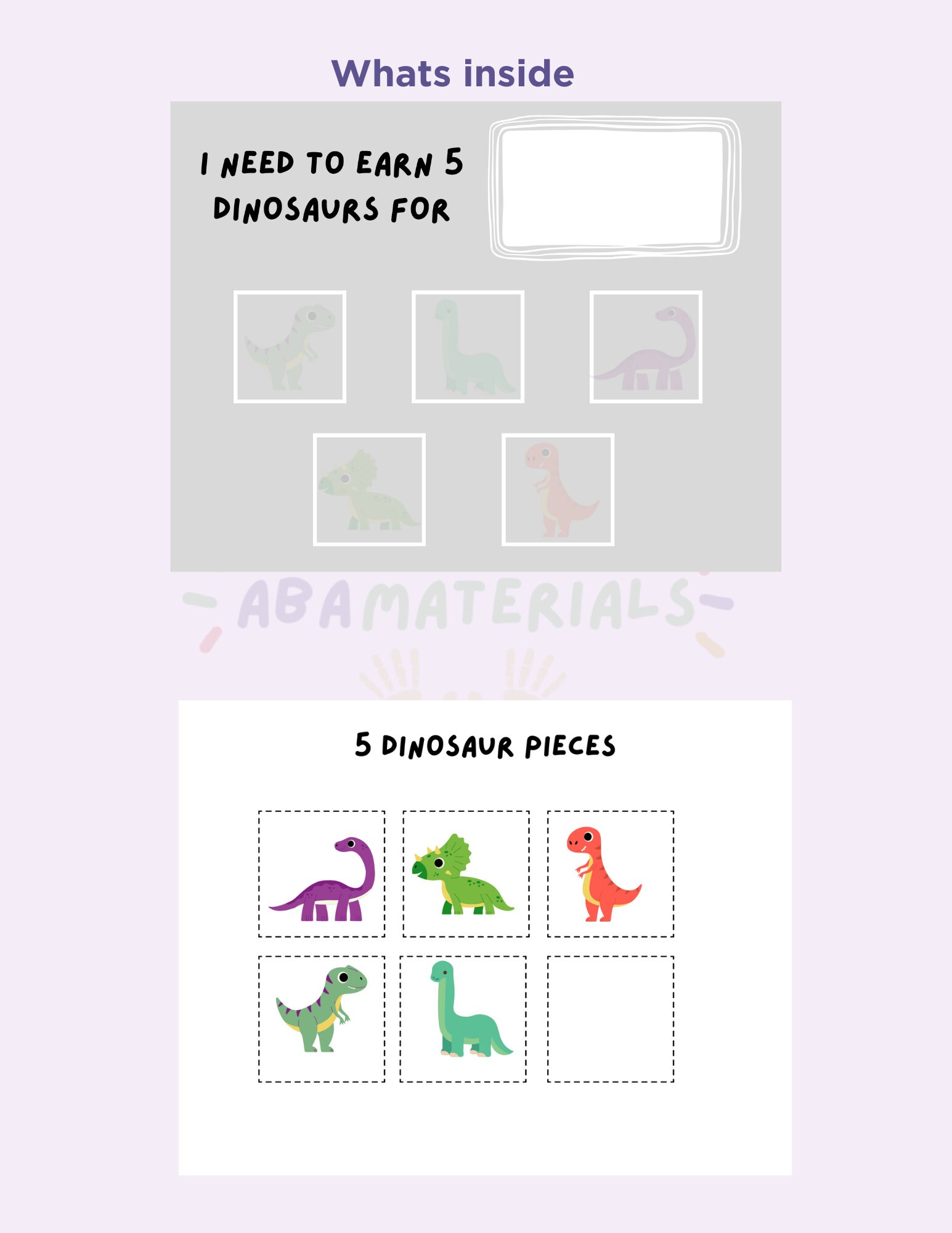 Dinosaur Themed Token Board, Token Economy Token System Reward Board ...