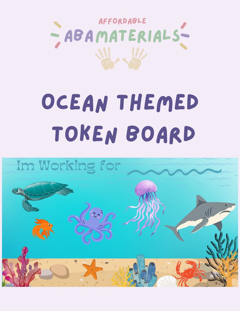Ocean Themed Token Board, Token Economy Token System Reward Board ...