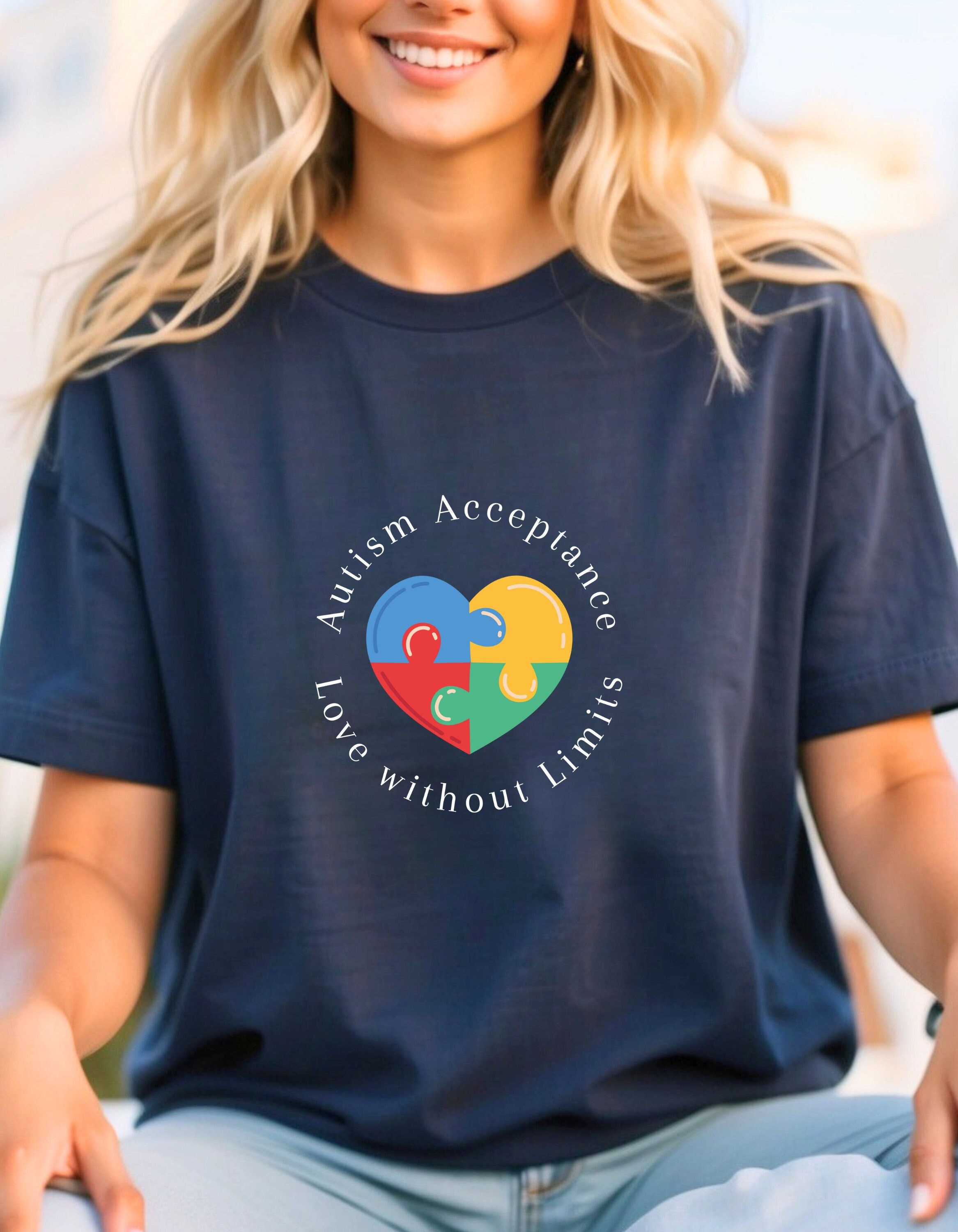Autism Awareness Unisex T-shirt Spread Love Without Limits Thoughtful ...