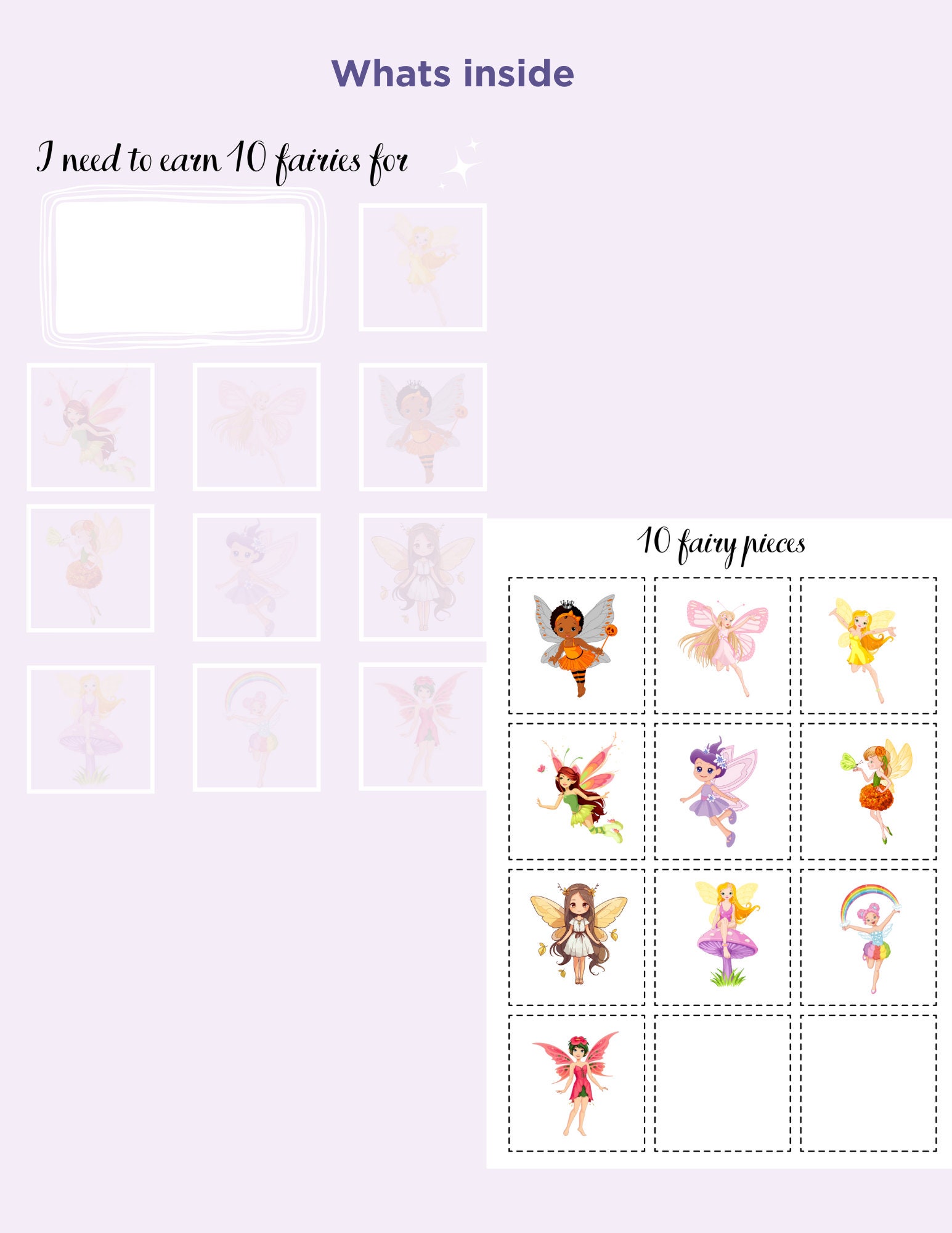 Fairy Themed Token Board, Token Economy Token System Reward Board ...