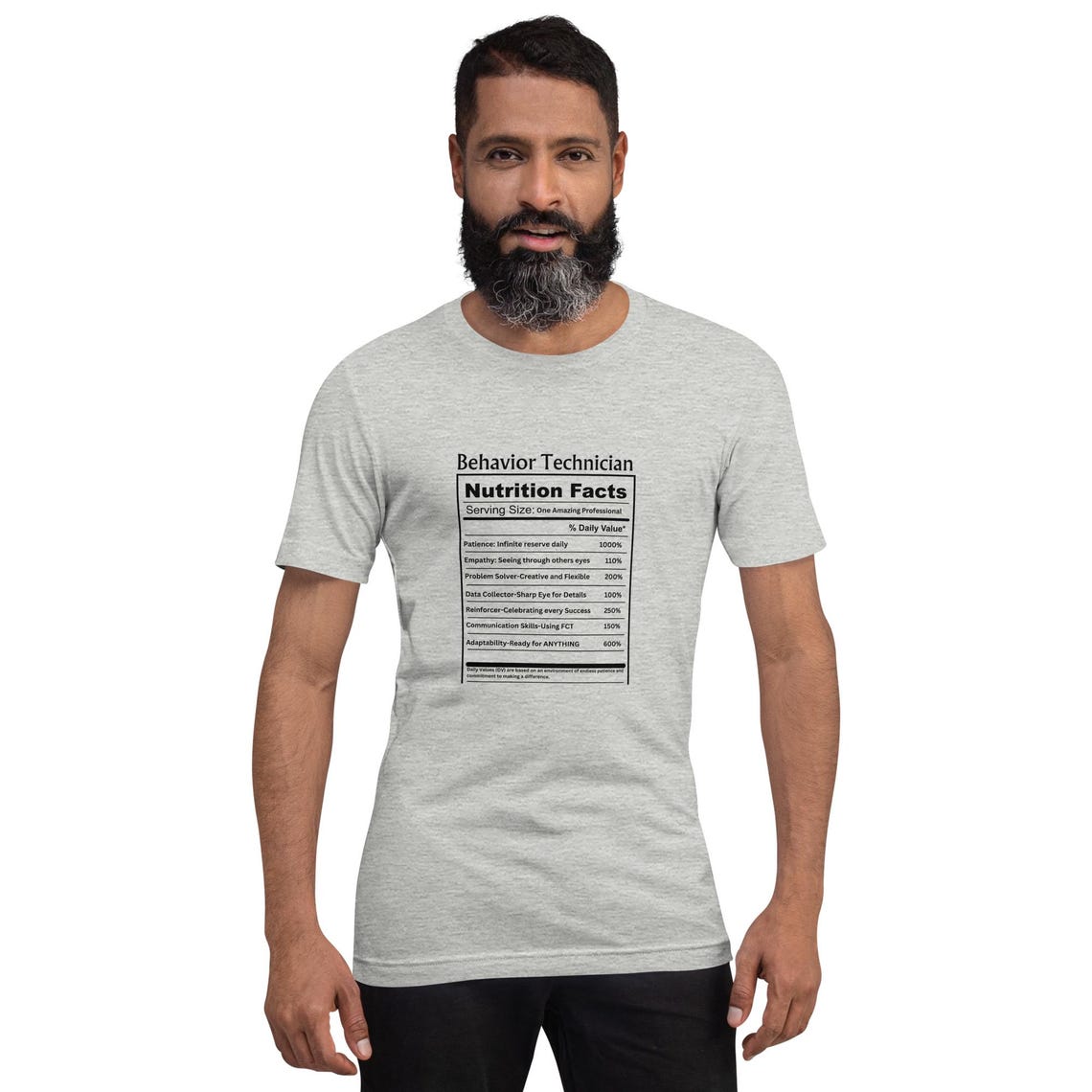 Nutrition Facts T-shirt for Behavior Technician Unisex Tee Perfect Gift ...