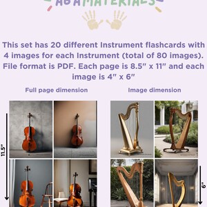 Musical Instrument Printable Flashcards- 20 Picture Cards of ...