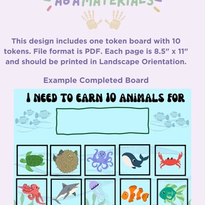 Adorable Ocean Animal Token Board for Kids - Printable Behavior Reward ...