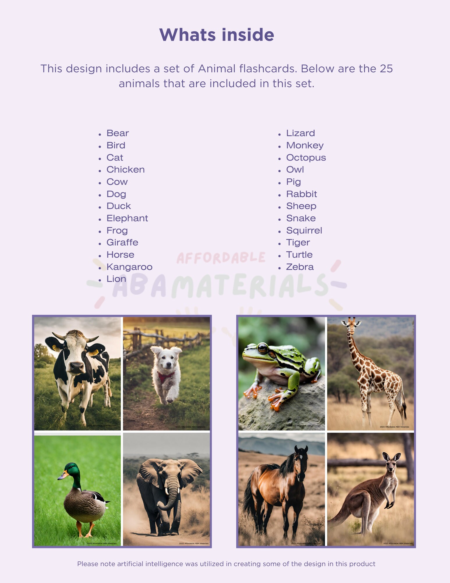 Engaging Animal Flashcards: 25 Printable Flashcards Ideal for ...