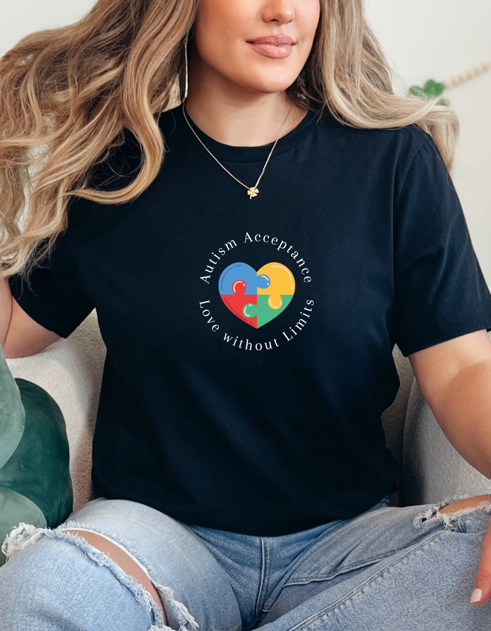 Autism Awareness Unisex T-shirt Spread Love Without Limits Thoughtful ...