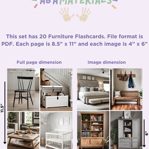 Furniture Flashcards - 20 Printable Furniture Flashcards for Kids Flash ...