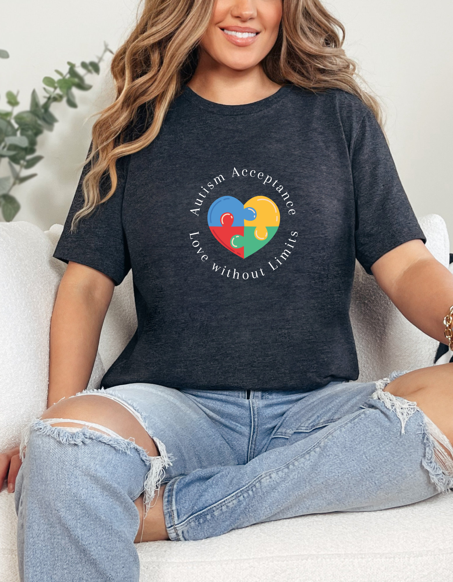 Autism Awareness Unisex T-shirt Spread Love Without Limits Thoughtful ...