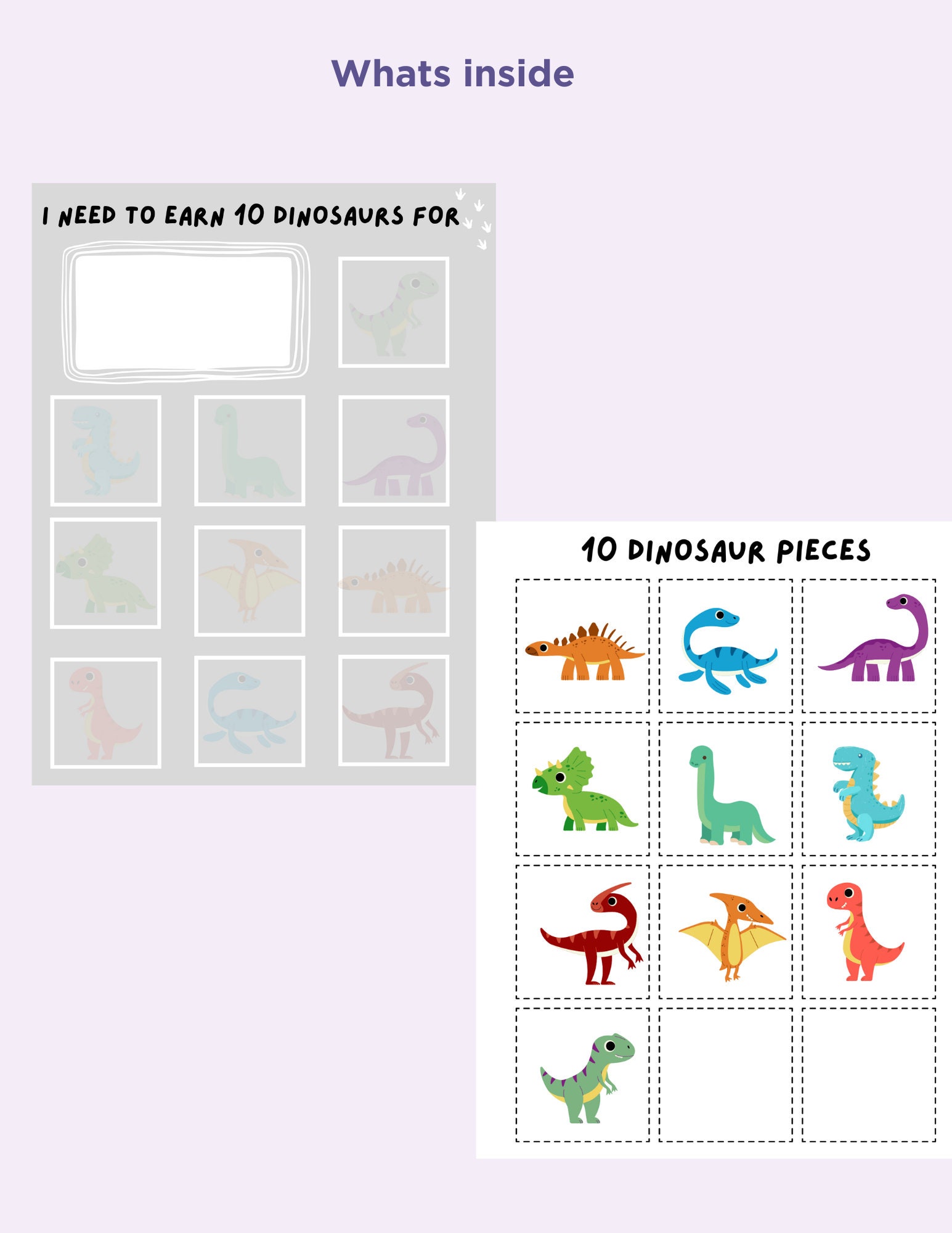 Dinosaur Themed Token Board, Token Economy Token System Reward Board ...