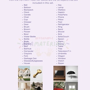 50 Common Object Flashcards Set, Printable Flashcards, Therapy Material ...